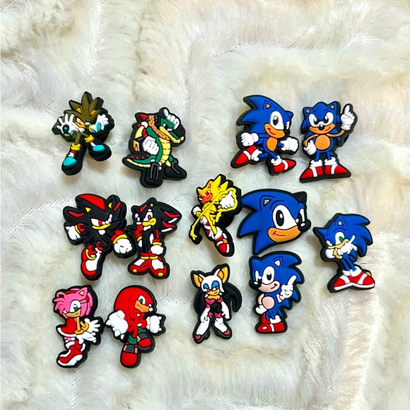 Accessories | Gaming Sonic Hedgehog Jibbitz Croc Charms Amy Knuckles ...
